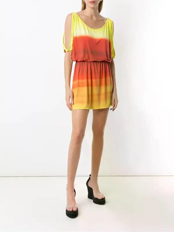 AMIR SLAMA Gradient Empire Line Dress