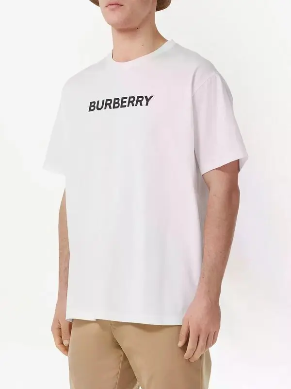 Burberry Logo Print Cotton T-shirt - White