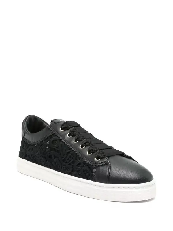 Agl Embroidered Sneakers - Black