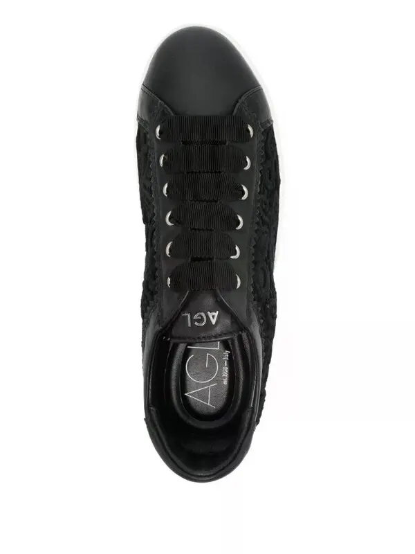 Agl Embroidered Sneakers - Black