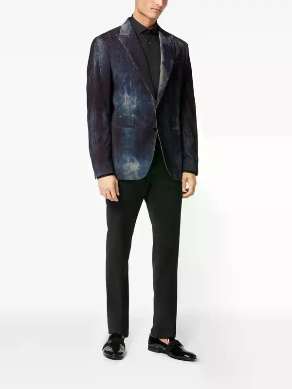 Philipp Plein Bleached-effect Velvet Blazer