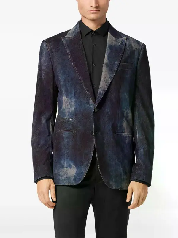 Philipp Plein Bleached-effect Velvet Blazer