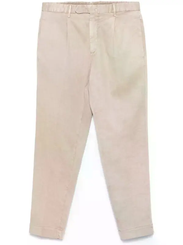 DELL'OGLIO Pressed-crease Trousers - Neutrals