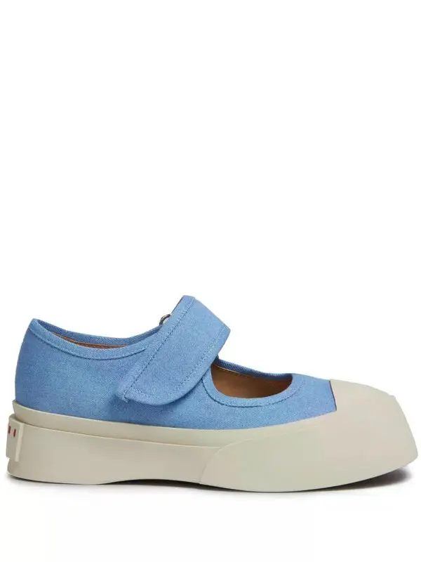Marni Pablo Mary Jane Denim Sneakers - Blue