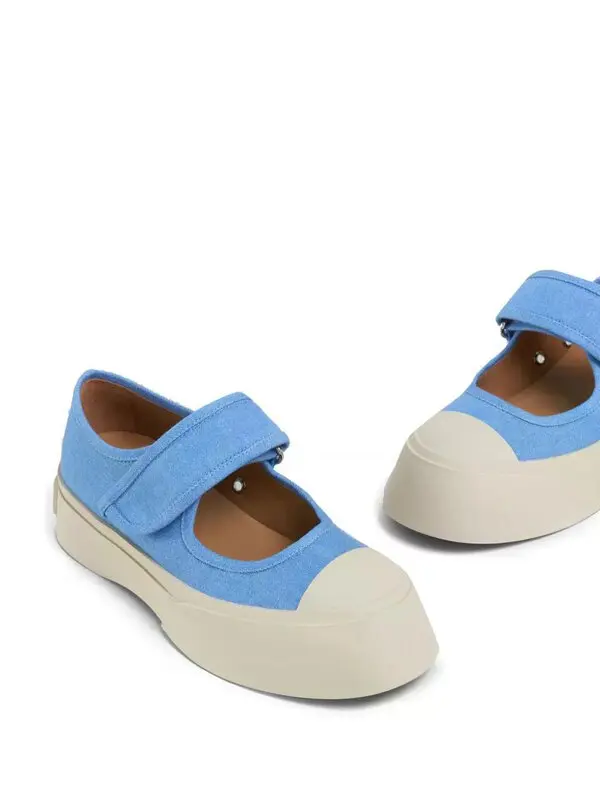 Marni Pablo Mary Jane Denim Sneakers - Blue