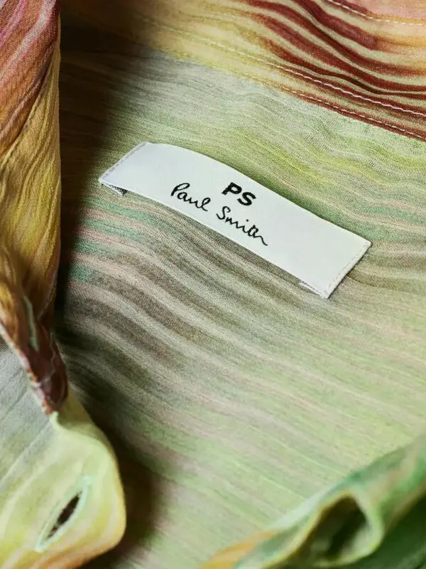 Paul Smith Gradient Wave-print Georgette Shirt