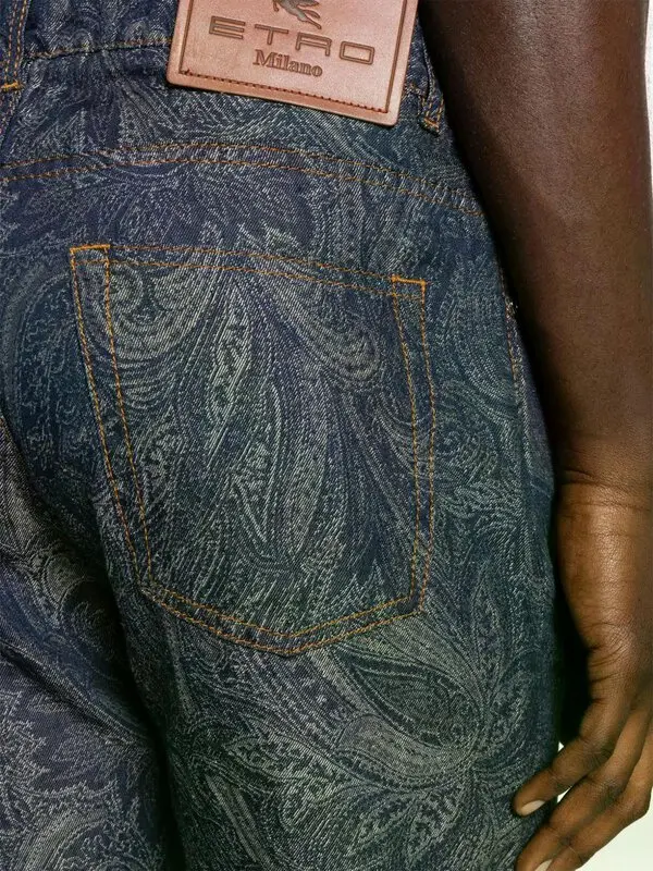 Etro Paisley Jacquard Straight-leg Trousers