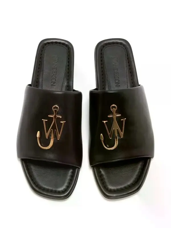 JW Anderson Anchor Logo-plaque Slides - Black