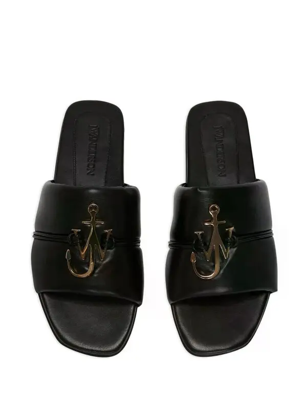 JW Anderson Anchor Logo-plaque Slides - Black