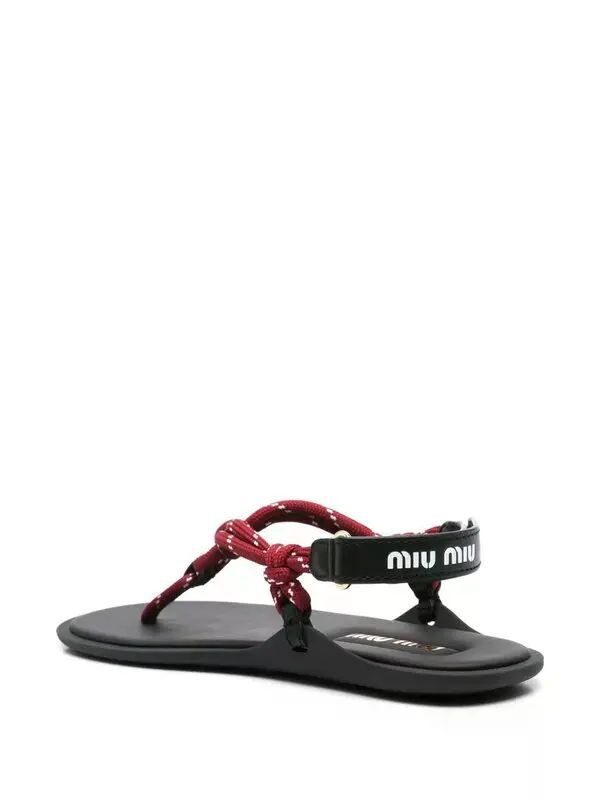 Miu Miu Cord-strap Sandals - Red