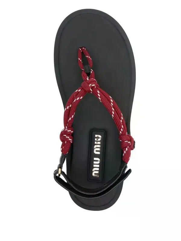 Miu Miu Cord-strap Sandals - Red