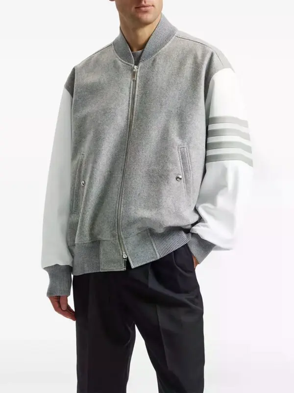 Thom Browne 4-bar Stripe Wool Bomber Jacket
