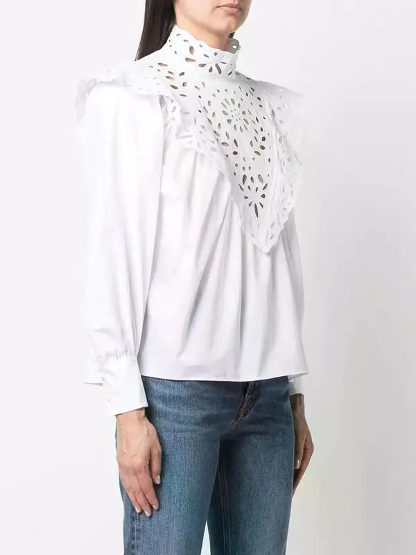 Chloé High-neck Broderie Anglaise Blouse