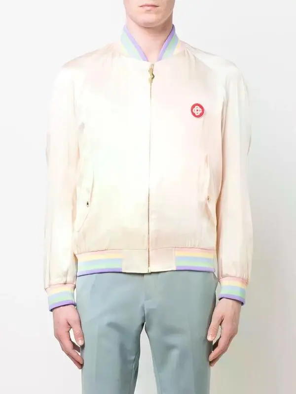 Casablanca Silk Logo-embroidered Bomber Jacket