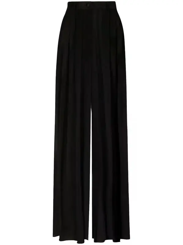 Dolce & Gabbana Wide-leg Stretch-silk Trousers