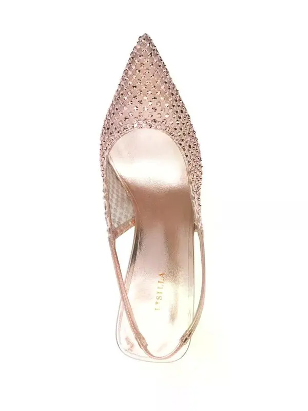 LE SILLA 100mm Gilda Crystal-embellished Slingback Pumps