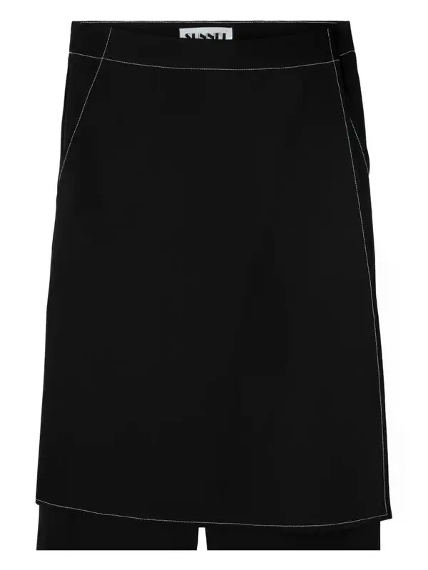 Sunnei Layered-design Trousers - Black