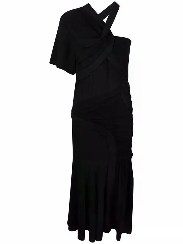 Stella McCartney Single-sleeve Midi Dress