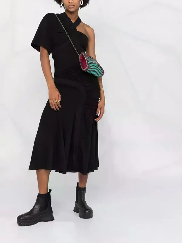 Stella McCartney Single-sleeve Midi Dress