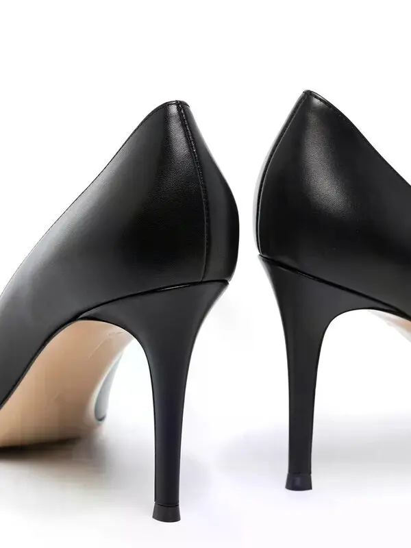 GIANVITO ROSSI 85 Leather Pumps - Black