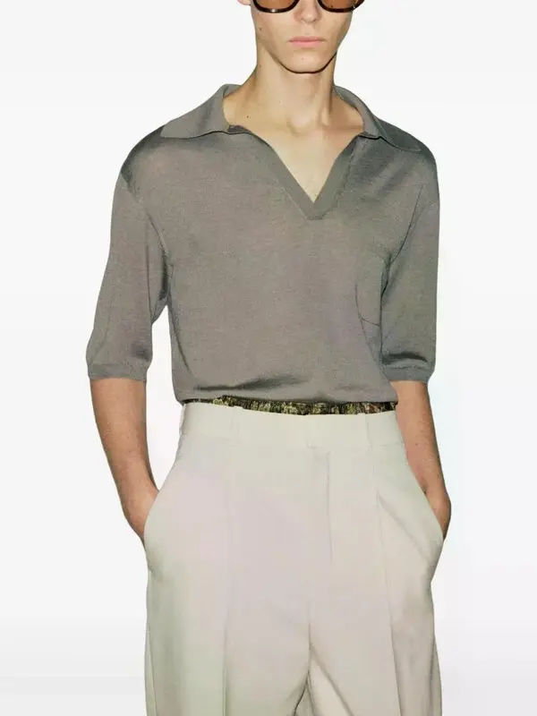 Saint Laurent Wool Polo Shirt