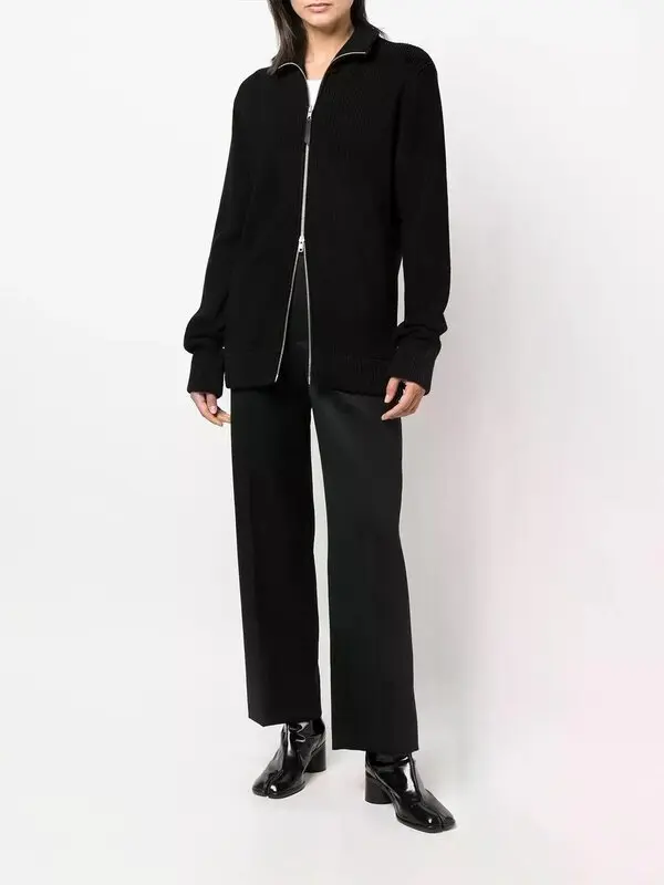 MAISON MARGIELA Ribbed Zip-up Cardigan