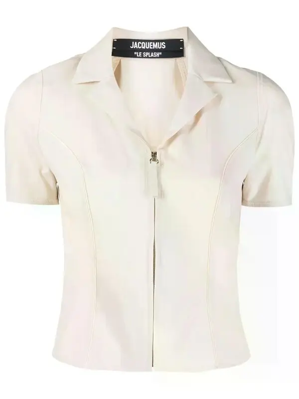 Jacquemus Tangelo Zip-up Cycling Shirt - Neutrals