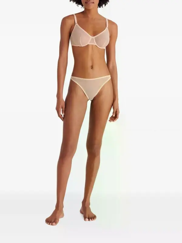 ERES Promesse Sheer Mesh Tanga Briefs - Neutrals