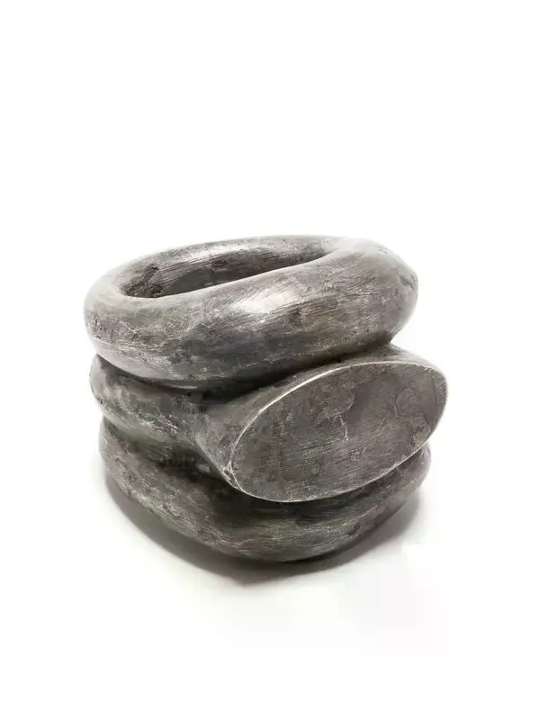 PARTS OF FOUR Roman Mountain Stack Ring - Silver