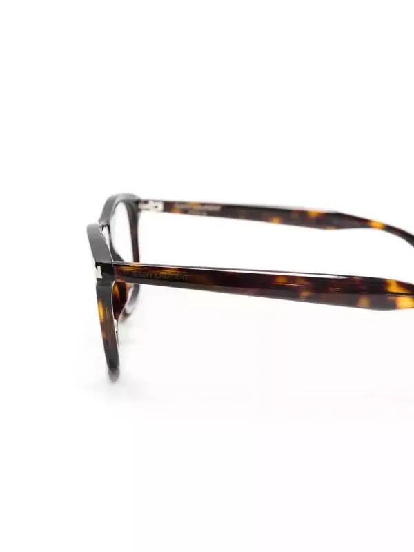 Saint Laurent Rectangle-frame Glasses - Brown