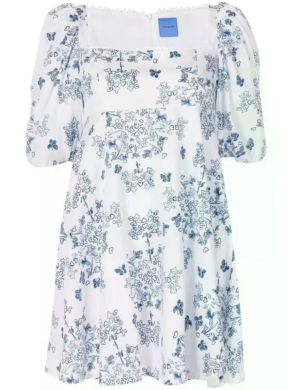 MACGRAW Vienna Porcelain Print Dress - Blue