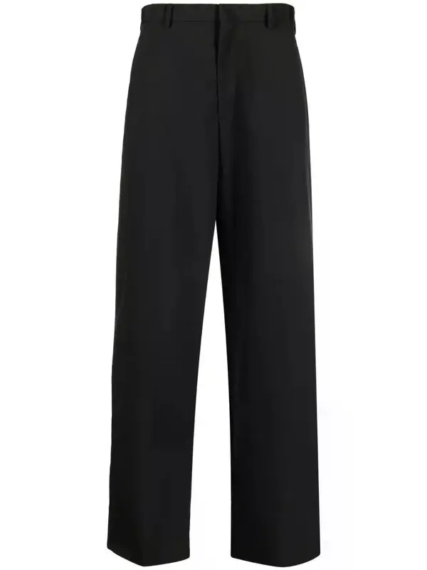 Prada Logo-patch Wide-leg Trousers