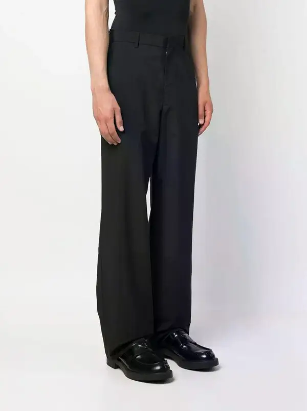 Prada Logo-patch Wide-leg Trousers