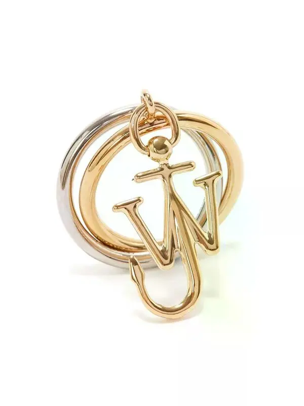 JW Anderson Anchor-charm Double-loop Ring