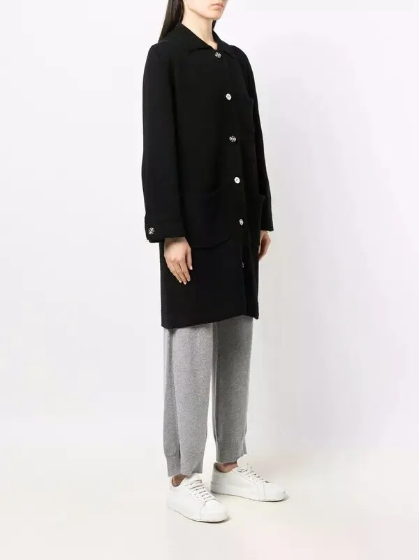 BARRIE Single-breasted Cashmere-cotton Blend Coat