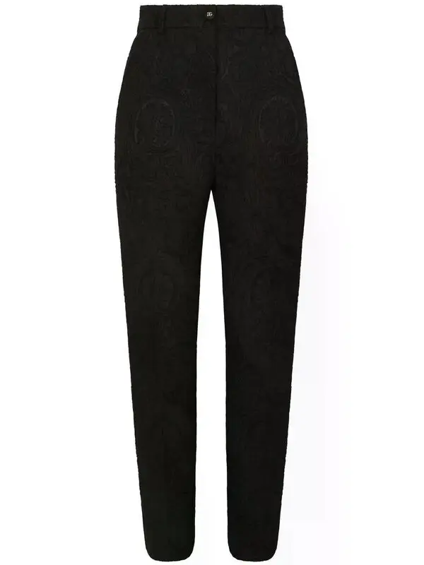 Dolce & Gabbana High-waisted Jacquard Trousers