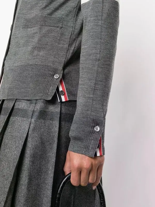 Thom Browne 4-bar Stripe V-neck Cardigan