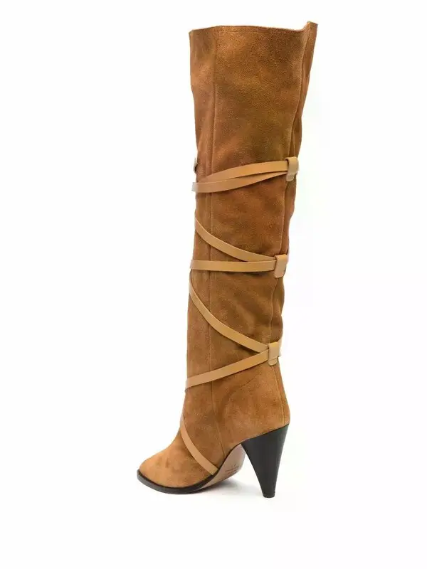 Isabel Marant Étoile Lace-up Suede Knee-high Boots