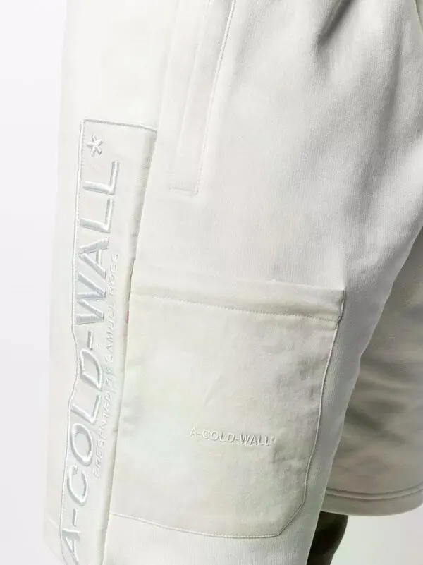 A-COLD-WALL* Embroidered Logo Track Shorts - Neutrals