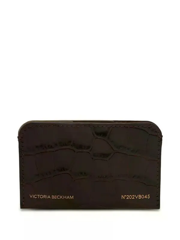 Victoria Beckham Croco-effect Cardholder - Brown