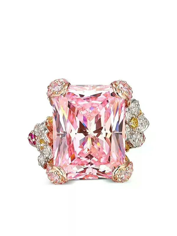 ANABELA CHAN 18kt Rose Gold Cinderella Sapphire Cocktail Ring - Pink