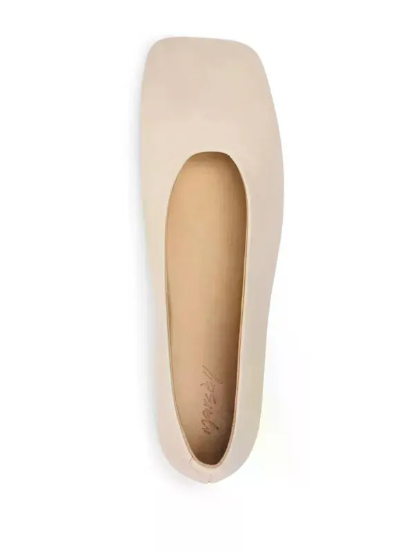 Marsèll Spatolona Ballet Flats In Ecru Calf Leather - Neutrals