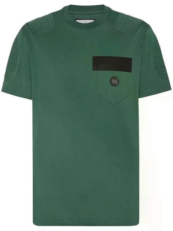 Philipp Plein Logo-appliqué Cotton T-shirt - Green