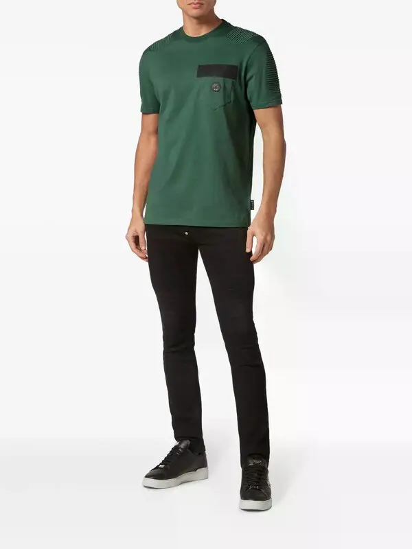 Philipp Plein Logo-appliqué Cotton T-shirt - Green