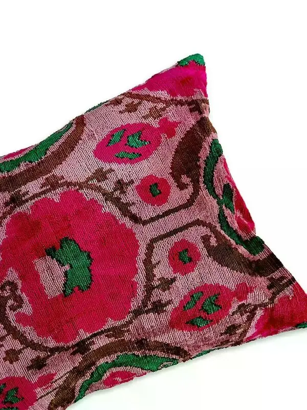 LES-OTTOMANS Jacquard Velvet Cushion