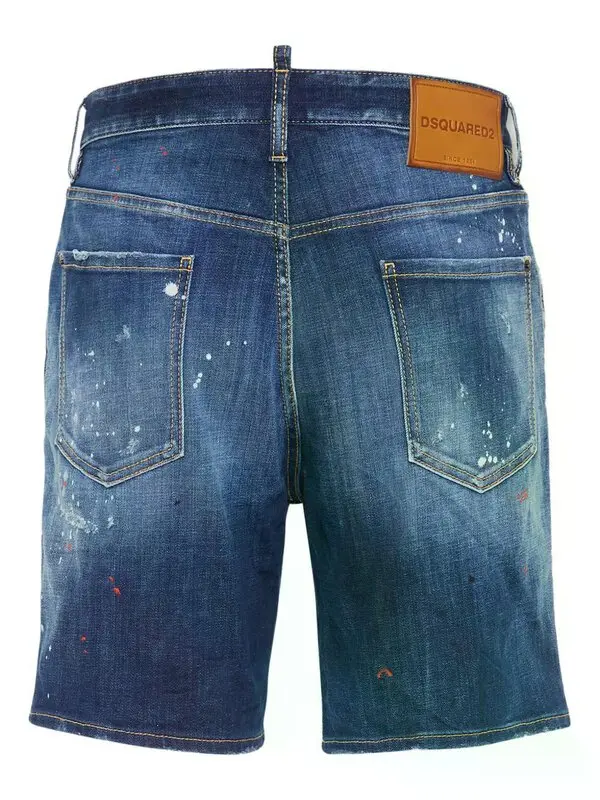 Dsquared2 Paint-splatter Denim Shorts