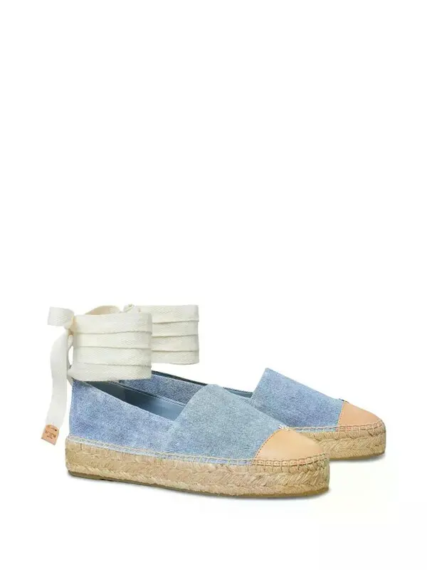 Tory Burch Leather Espadrilles - Blue