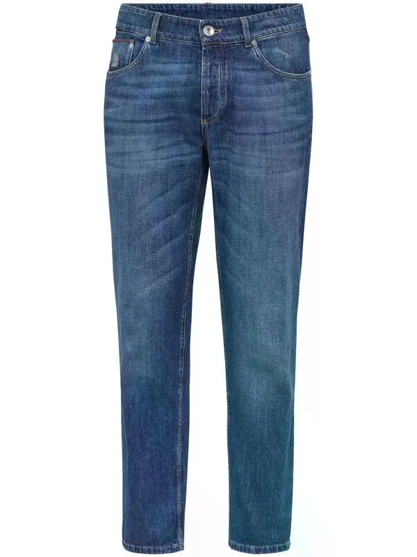 Brunello Cucinelli Slim-cut Mid-rise Jeans - Blue