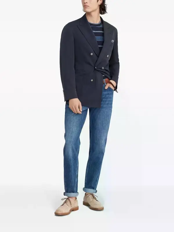 Brunello Cucinelli Slim-cut Mid-rise Jeans - Blue