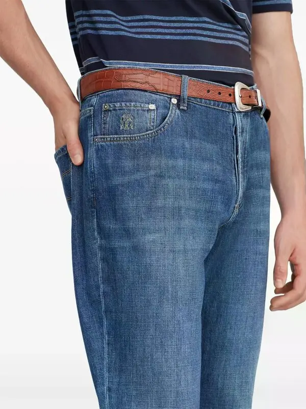 Brunello Cucinelli Slim-cut Mid-rise Jeans - Blue